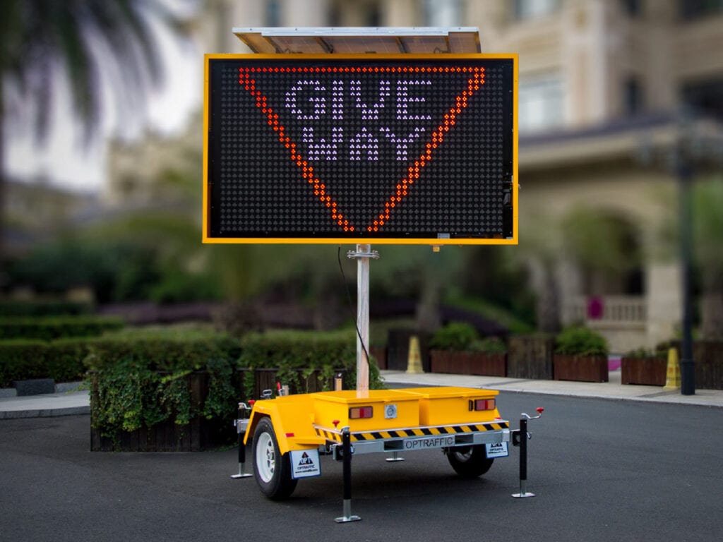 Shop Top-Quality VMS Signs & Portable Traffic Message Signs at Optraffic