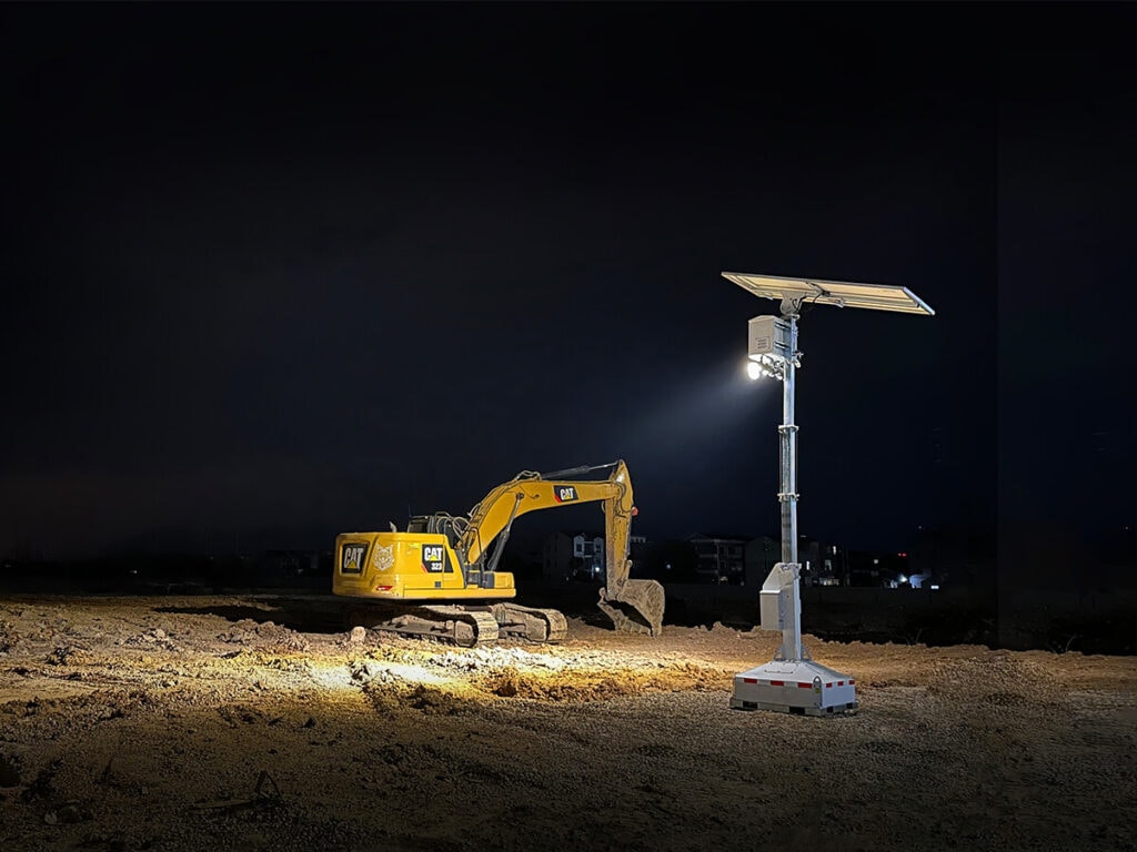 Mini Size LED Light Tower | Solar Light Trailer - OPTRAFFIC