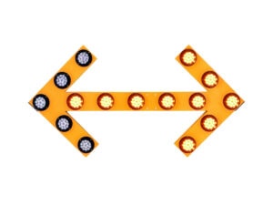 Customizable Lightweight LED Arrow Sign - OPTRAFFIC