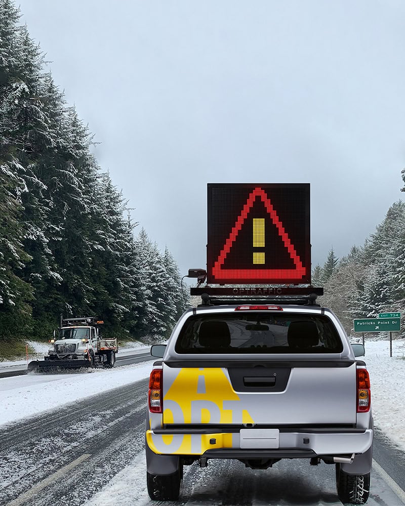 Truck Mounted Message Board - Variable Message Signs - OPTRAFFIC