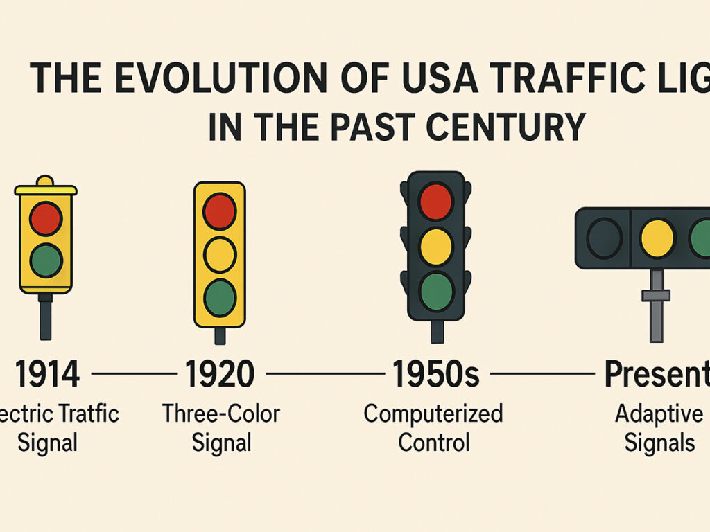 The Evolution of USA Traffic Lights in the Past Century