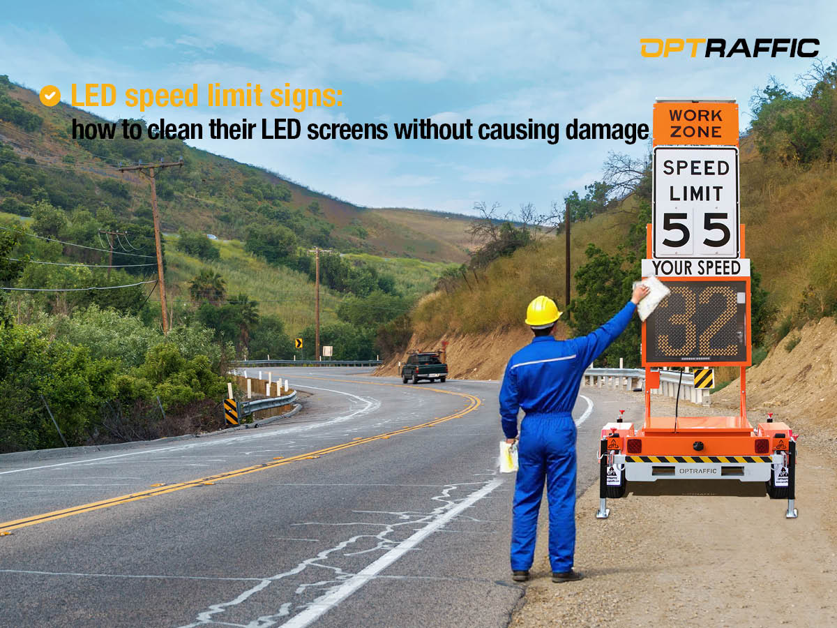LED speed limit signs: how to clean their LED screens