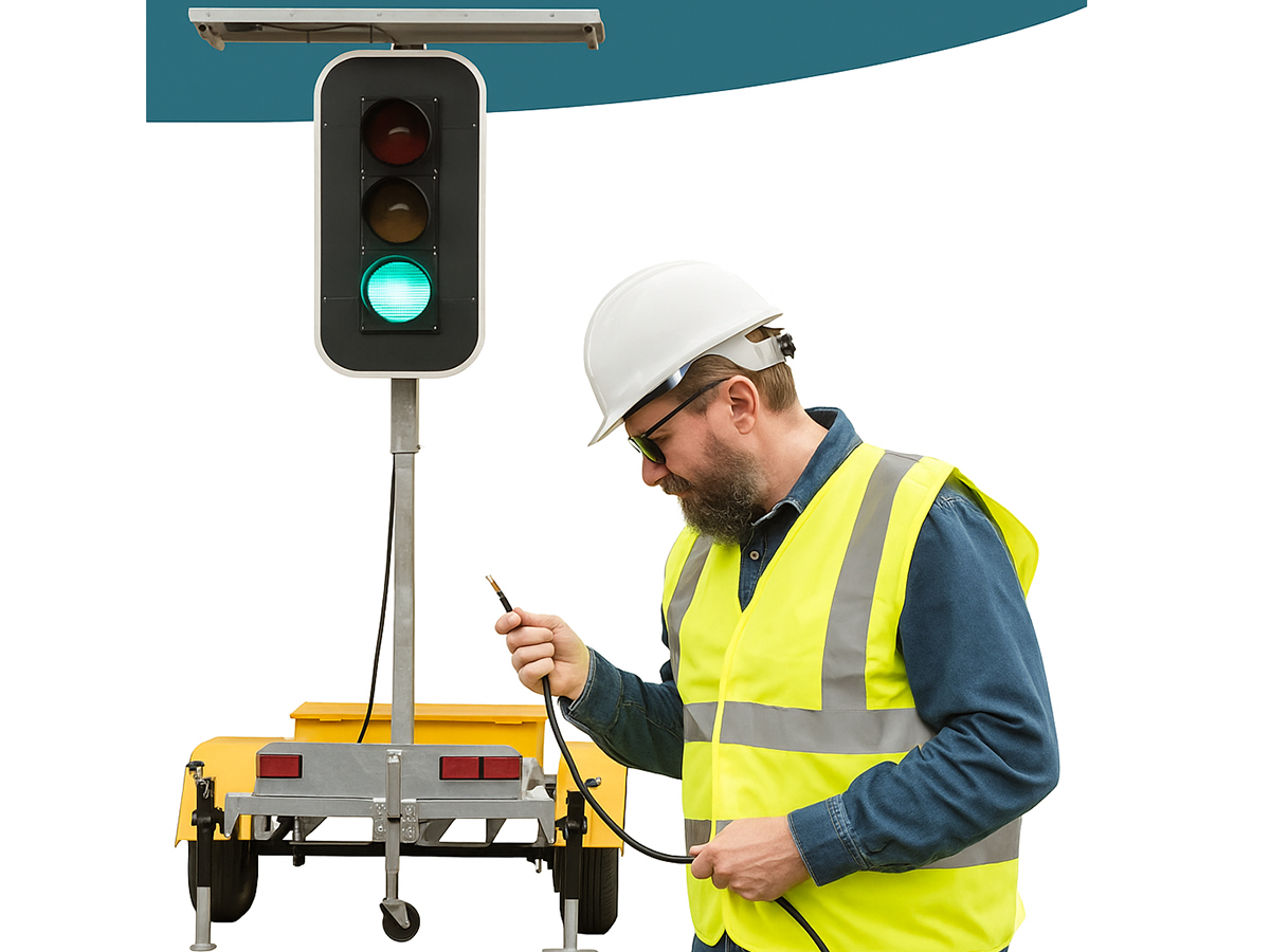 Regular Cable Checks Keep Portable Traffic Lights Reliable