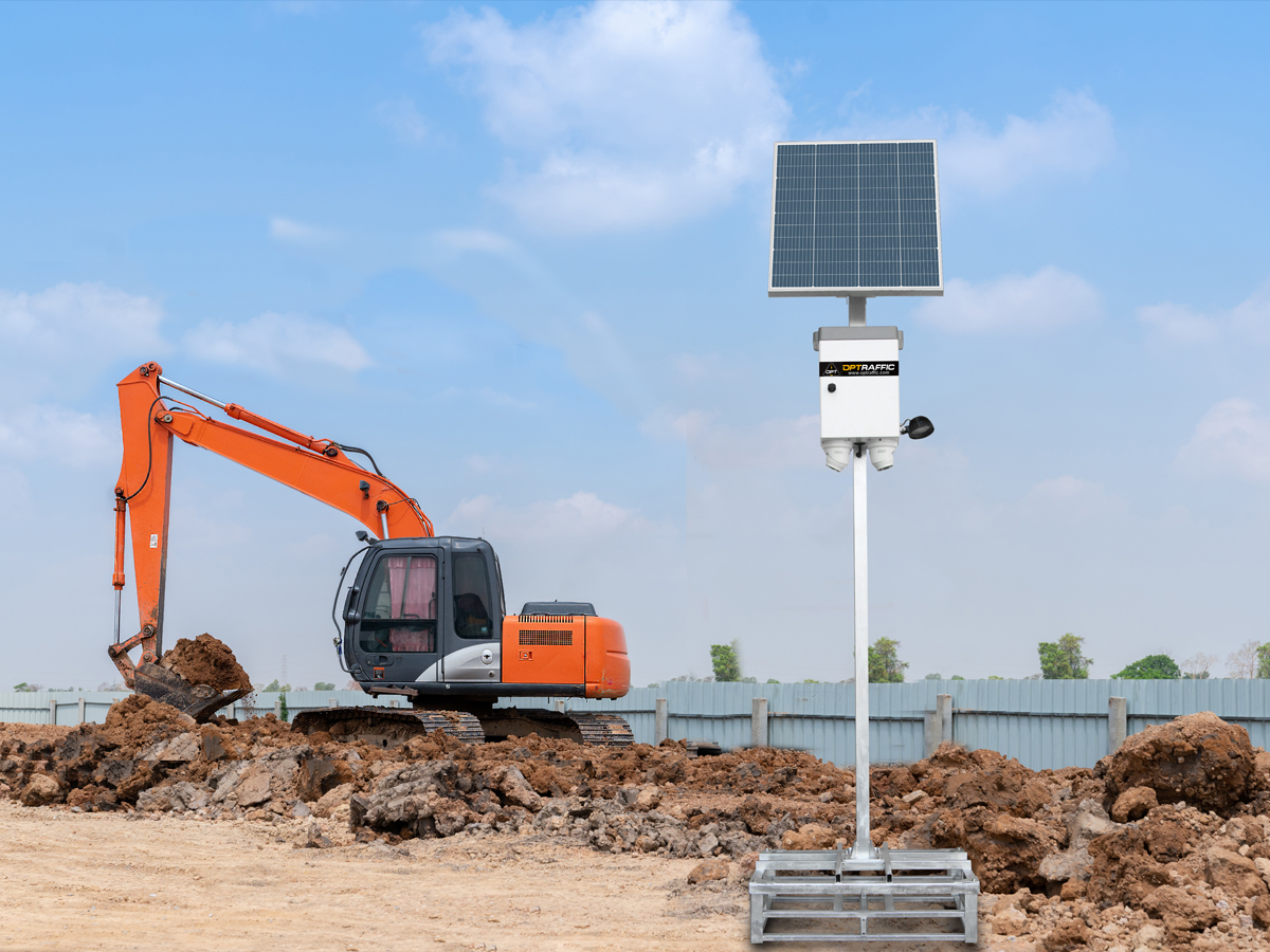 Solar CCTV Light Tower | Surveillance Light Tower - OPTRAFFIC