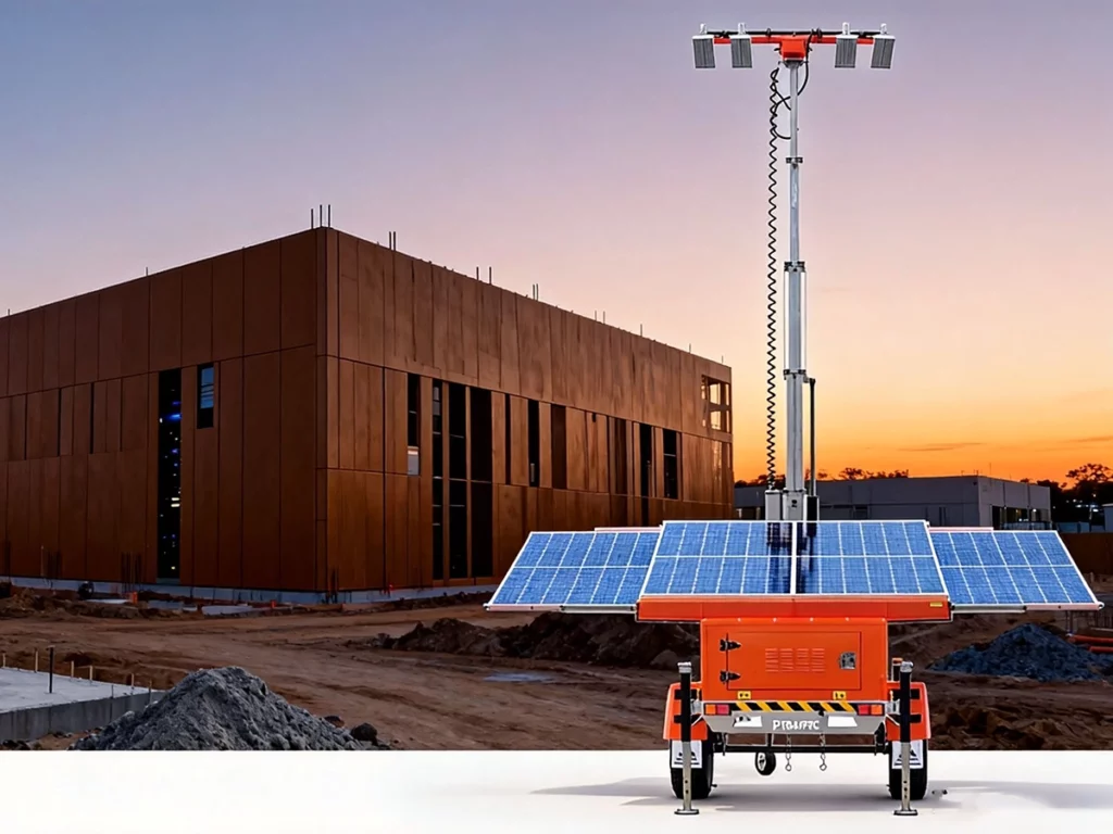 Mobile Lighting Towers Secure Data Center Construction Sites