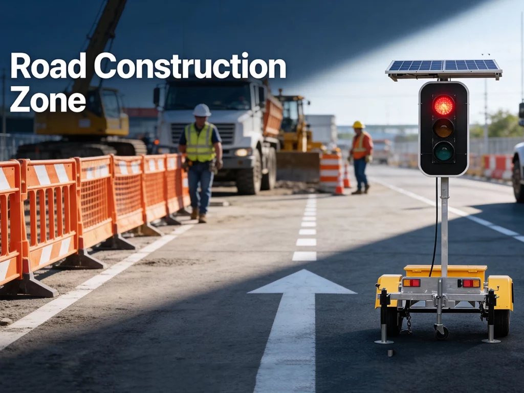 Portable Traffic Signal Lights vs. Flaggers Safety & Cost